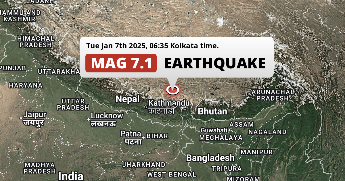 On Tuesday Morning a DESTRUCTIVE M7.1 Earthquake struck 165km from ...
