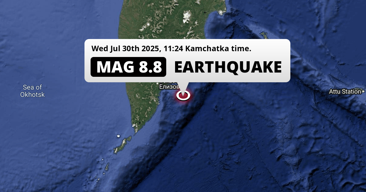 On Wednesday Morning a DESTRUCTIVE M8.8 Earthquake struck in the North ...