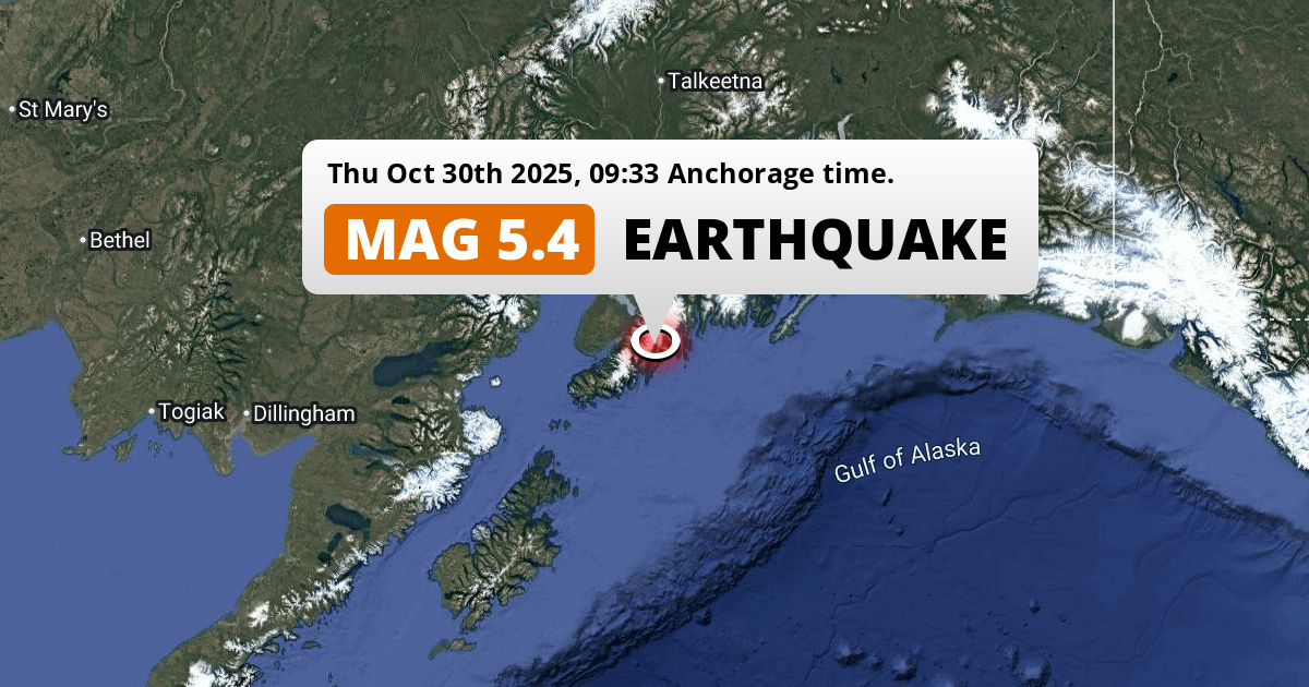 On Thursday Morning a Shallow M5.4 Earthquake struck 110mi from ...