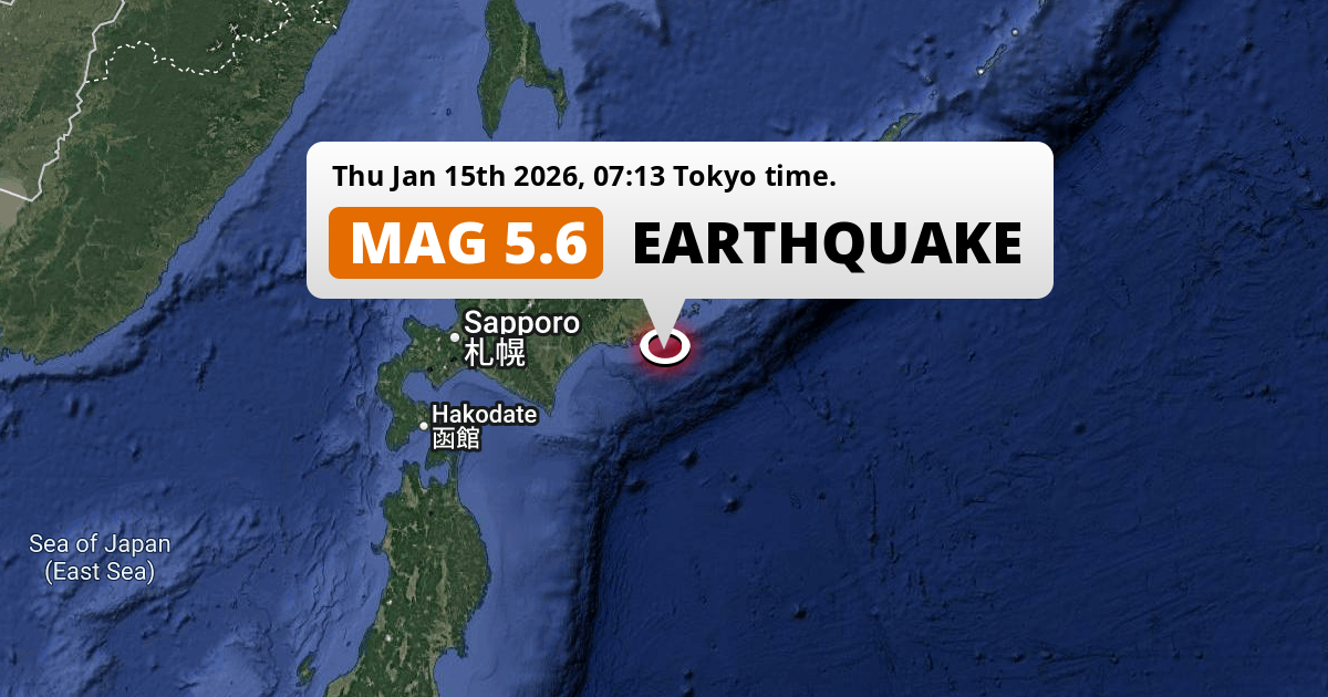 On Thursday Morning a Shallow M5.6 Earthquake struck in the North ...