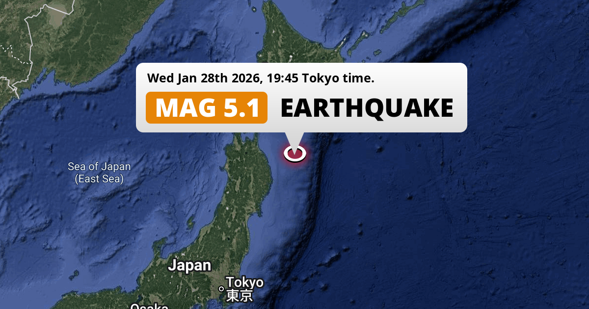 Shallow M5.1 Earthquake struck on Wednesday Evening in the North ...